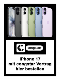 Apple iPhone 17 mit congstar Vertrag ab 19 € mtl.*